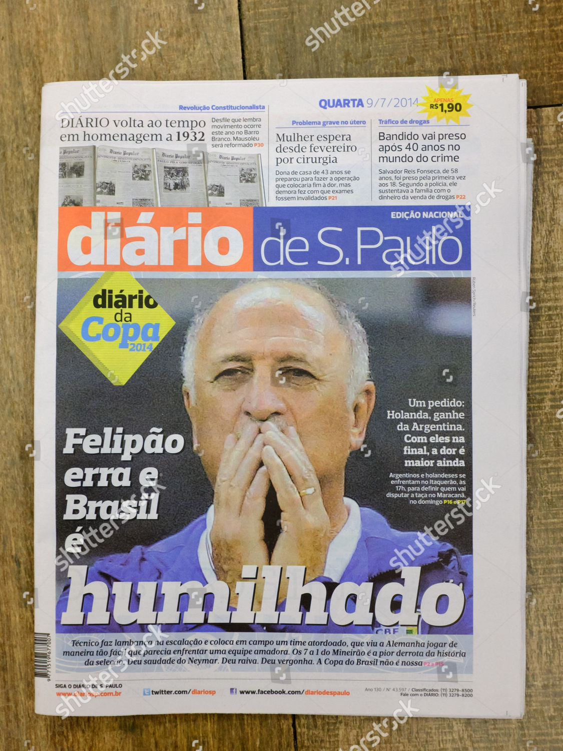 Front Pages Brazilian Newspapers Report On Editorial Stock Photo ...