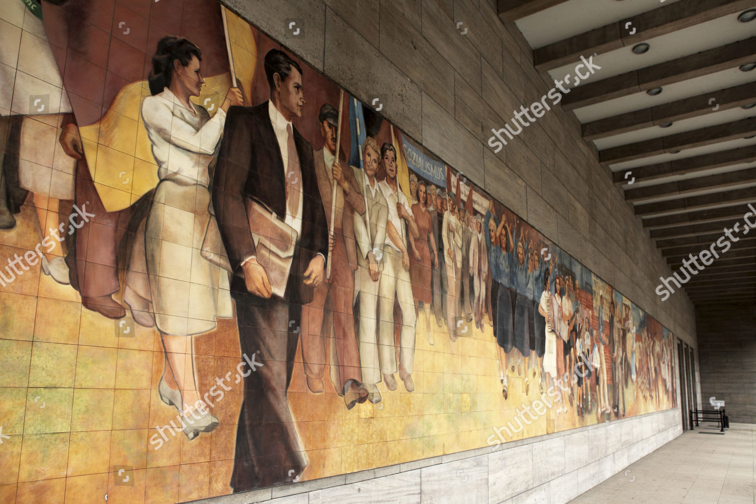 Communist Era Mural Former Soviet Military Editorial Stock Photo ...