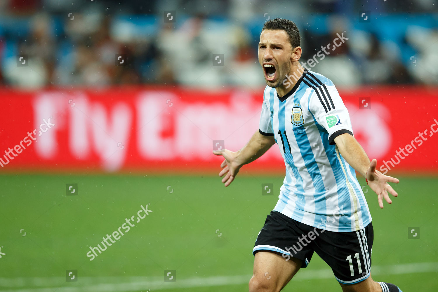 Maxi Rodriguez Argentina Celebrate Scoring Winning Editorial Stock ...