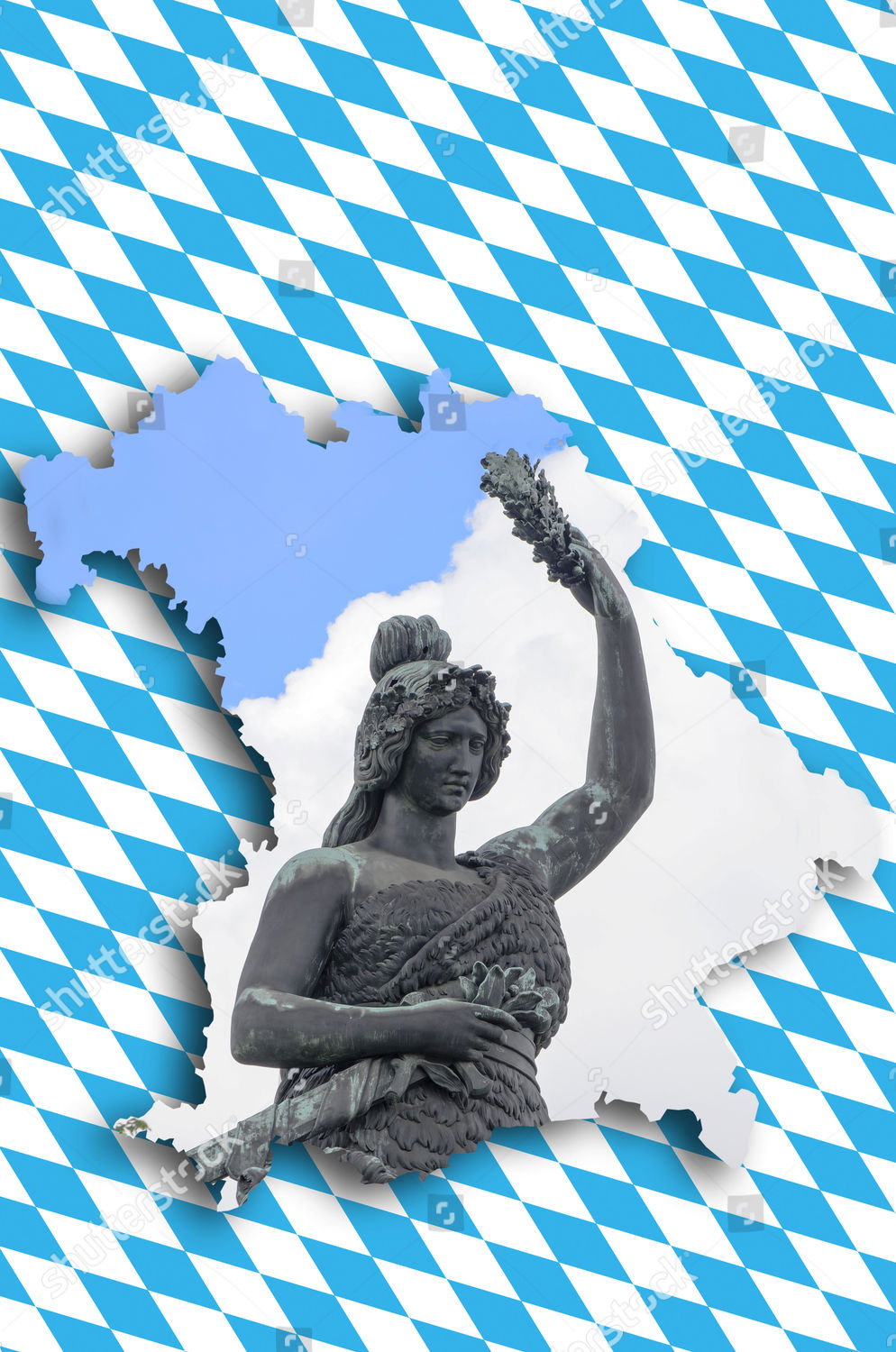 Shape Bavaria Pattern Bavarian Flag Statue Editorial Stock Photo ...
