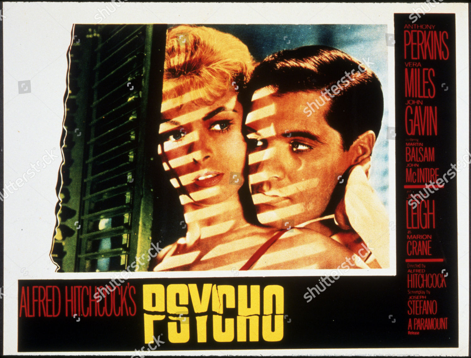 Film Stills Psycho 1960 John Gavin Editorial Stock Photo - Stock Image ...