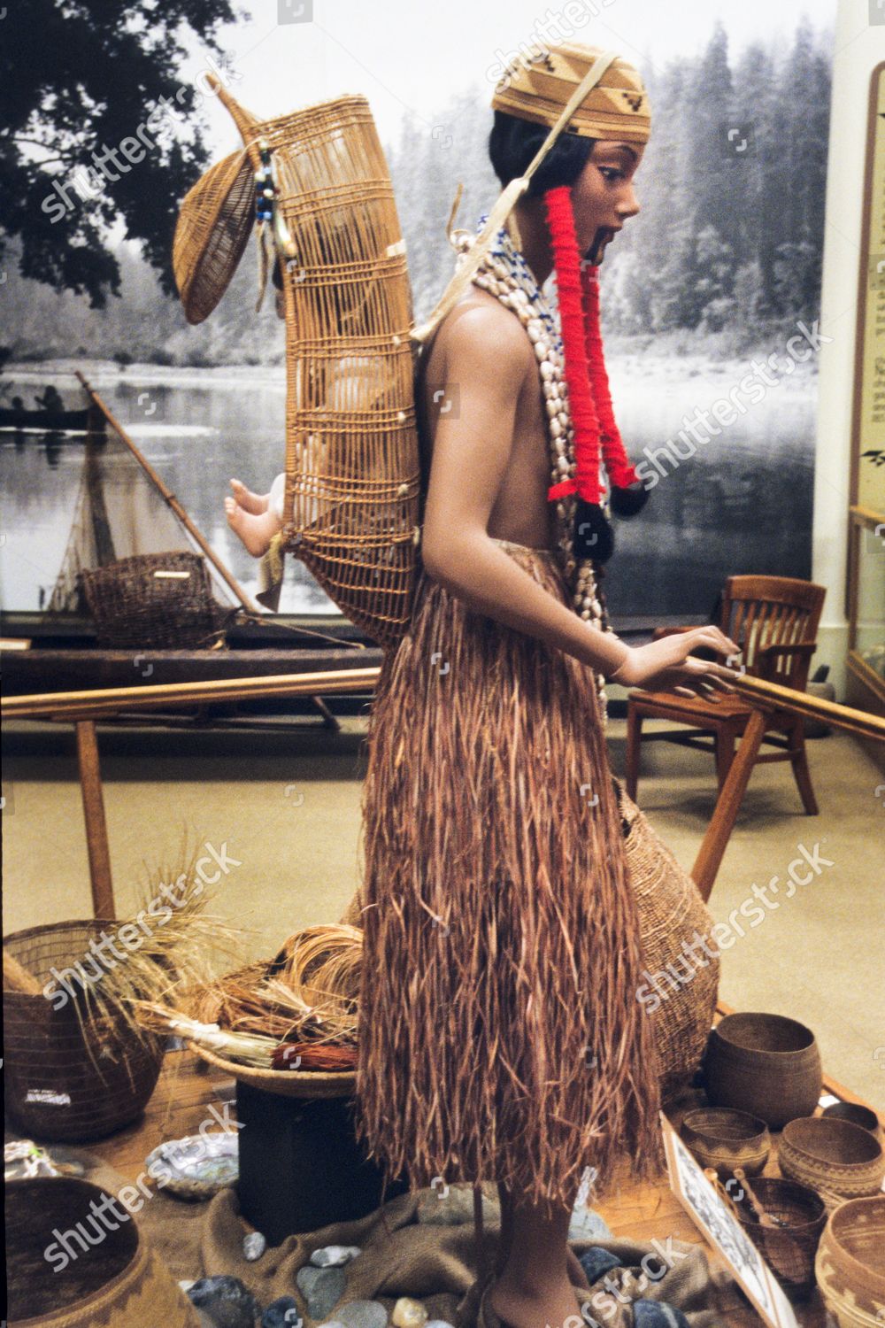 Museum Display Hupa Indian Woman Dressed Editorial Stock Photo - Stock ...
