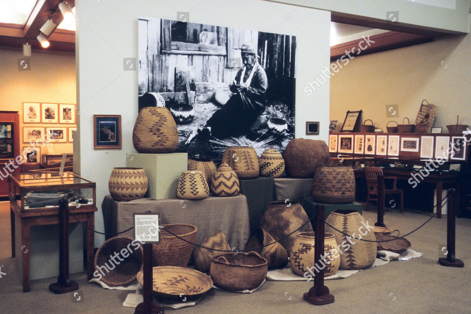 Museum Display Traditional Woven Hupa Indian Editorial Stock Photo ...