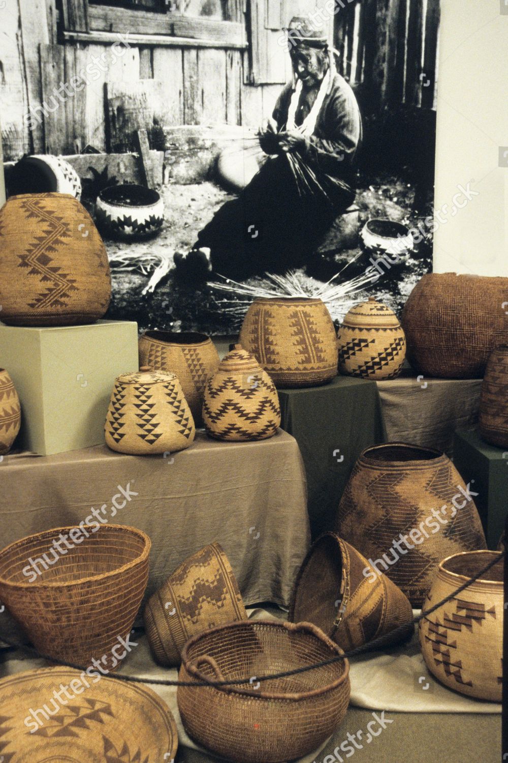 Museum Display Collection Traditionally Woven Hupa Editorial Stock ...