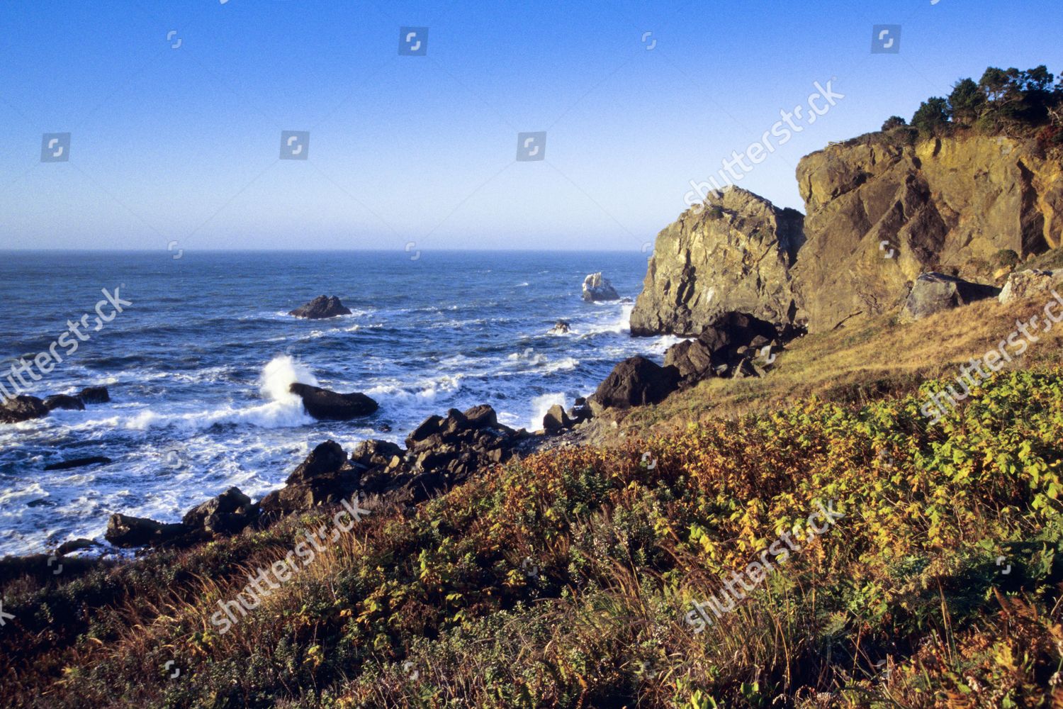 Jagged Northern California Coast Line Acted Editorial Stock Photo ...