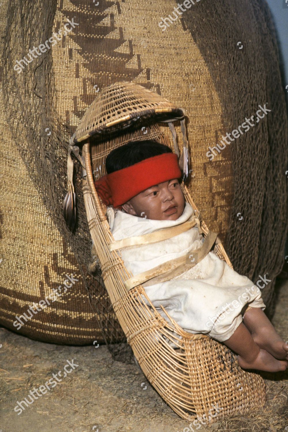 Pomo Indians Made Baby Cradle By Editorial Stock Photo - Stock Image ...
