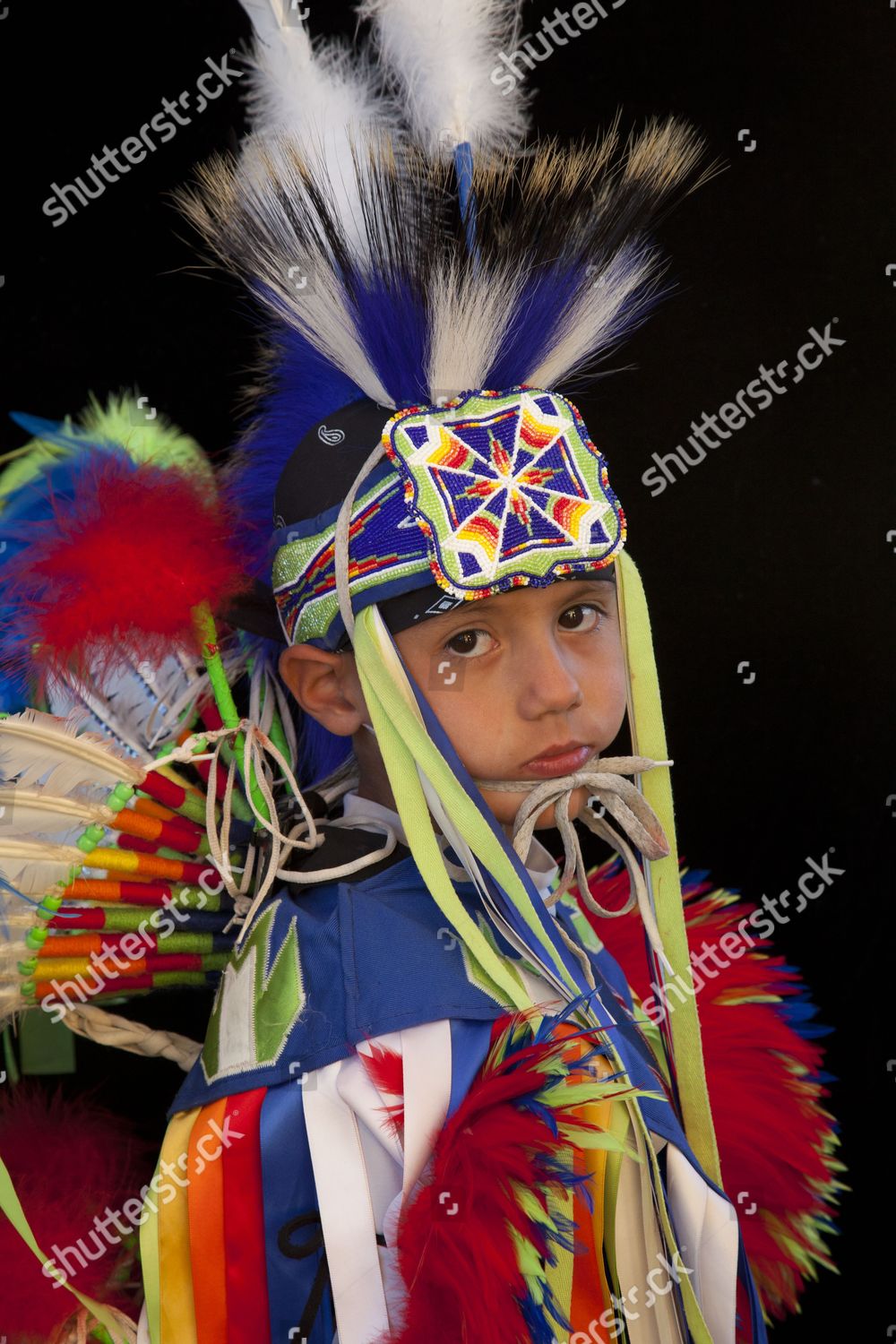 Elementary Age Native American Boy Dressed Editorial Stock Photo ...