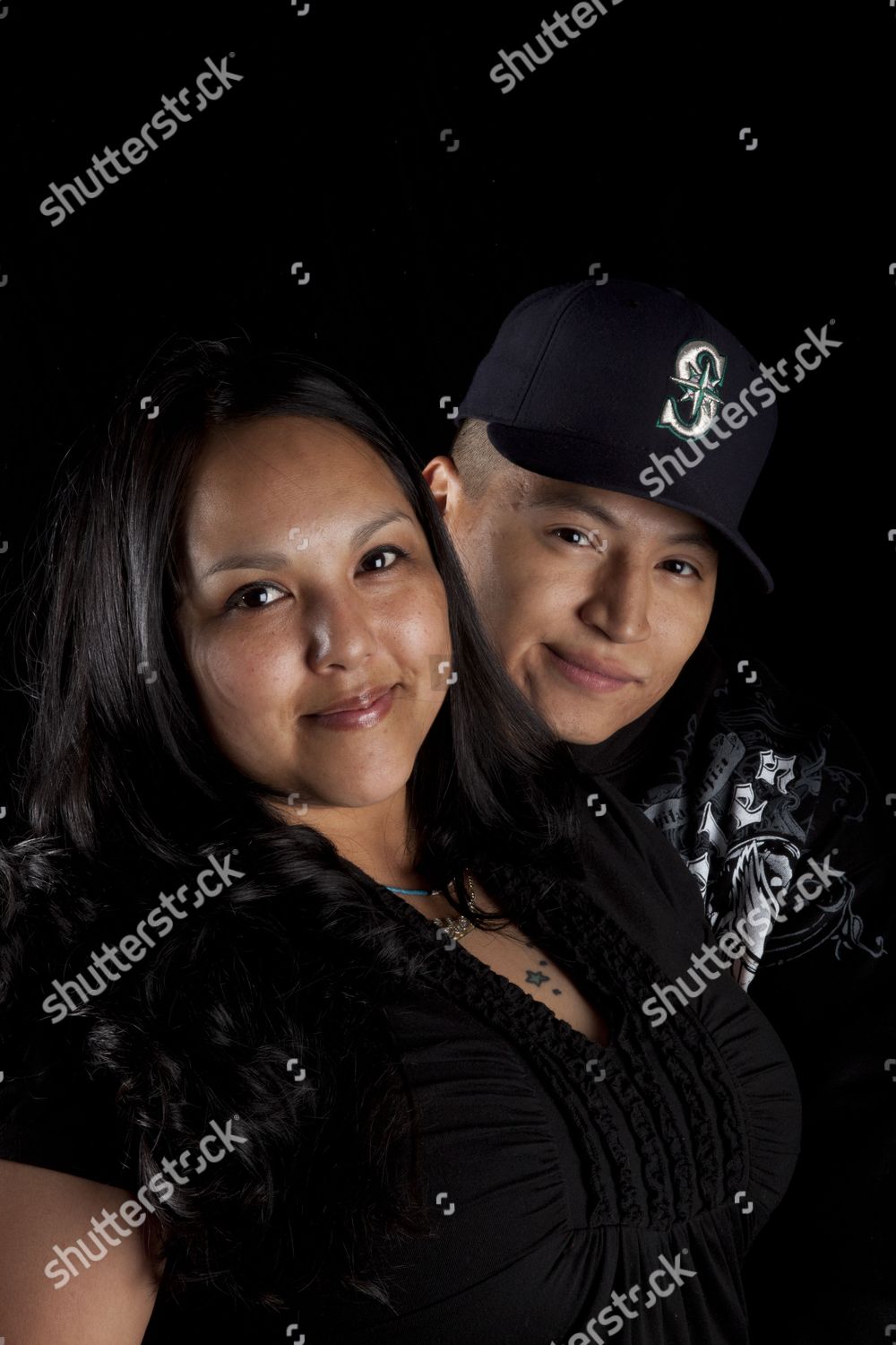 Native American Girlfriend Boyfriend Couple Embracing Editorial Stock ...