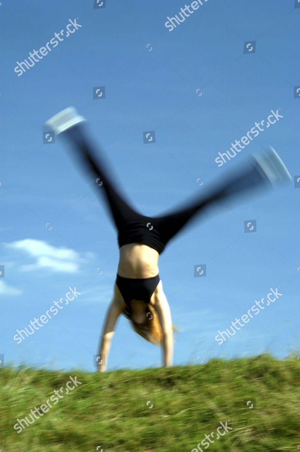 Woman Doing Cartwheel Model Released Editorial Stock Photo - Stock ...