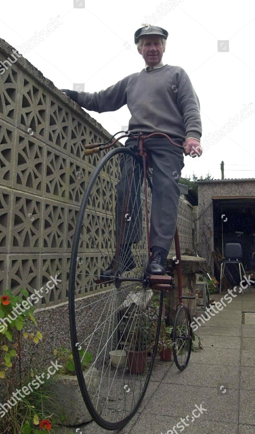 Dougie Smith Riding Penny Farthing Bicycle Editorial Stock Photo ...