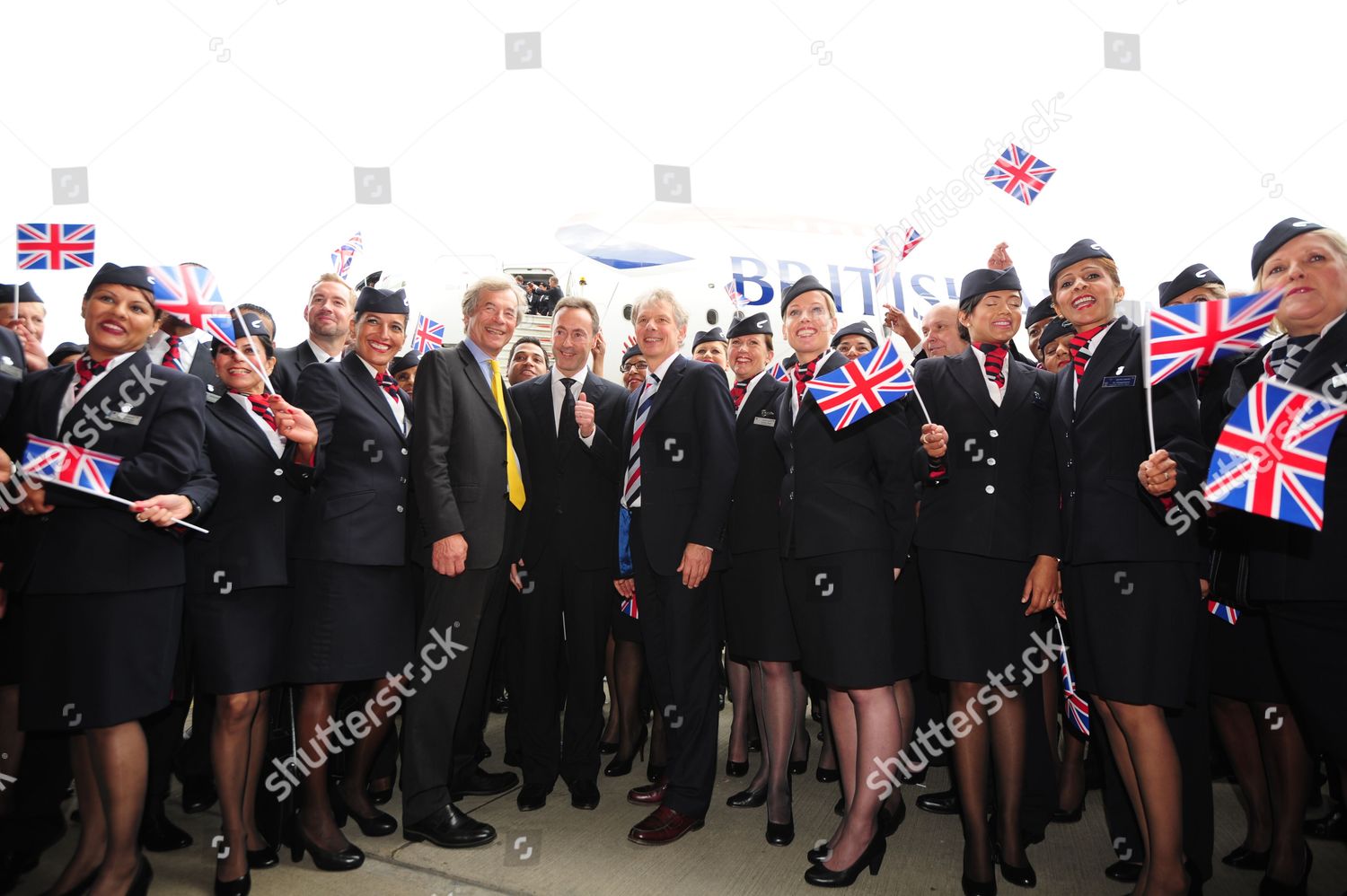 Ba Staff Celebrate Outside New Arrival Editorial Stock Photo - Stock ...