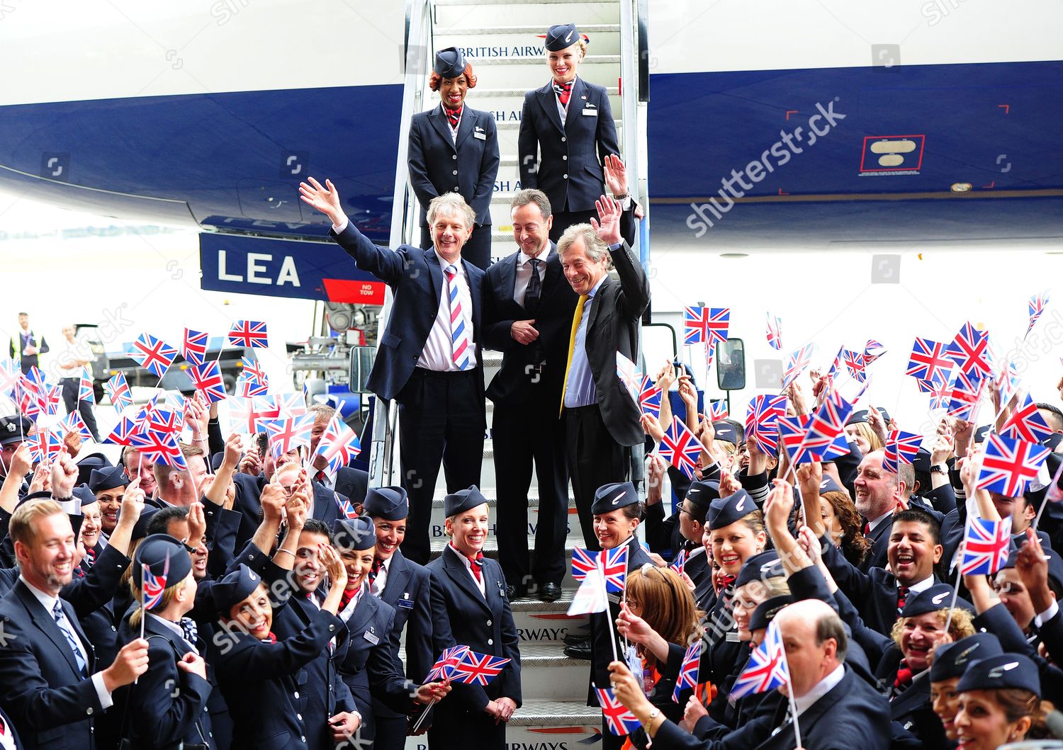 Ba Staff Celebrate Outside New Arrival Editorial Stock Photo - Stock ...