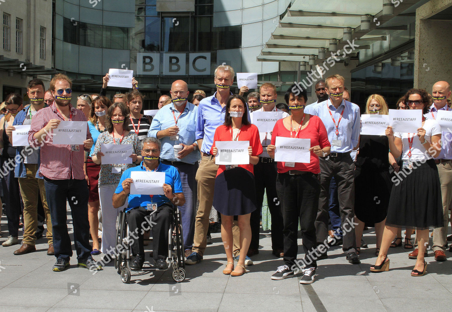 Bbc Staff Wearing Gags Honour Journalists Editorial Stock Photo - Stock ...