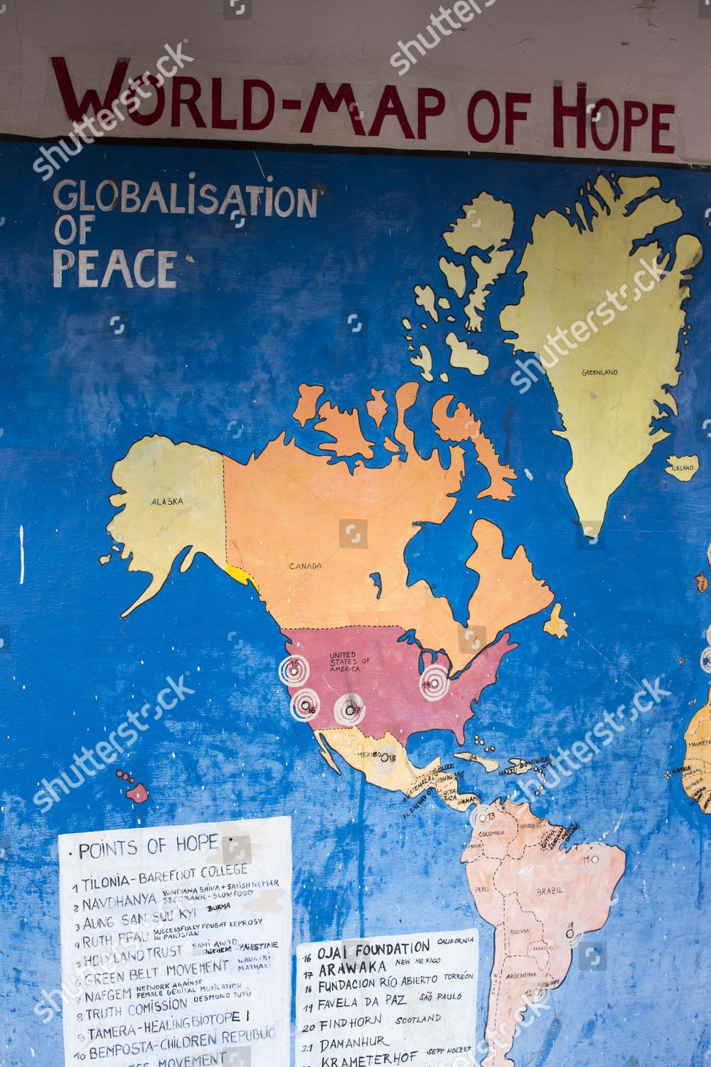 World Map Hope Barefoot College Rajasthan Editorial Stock Photo - Stock ...