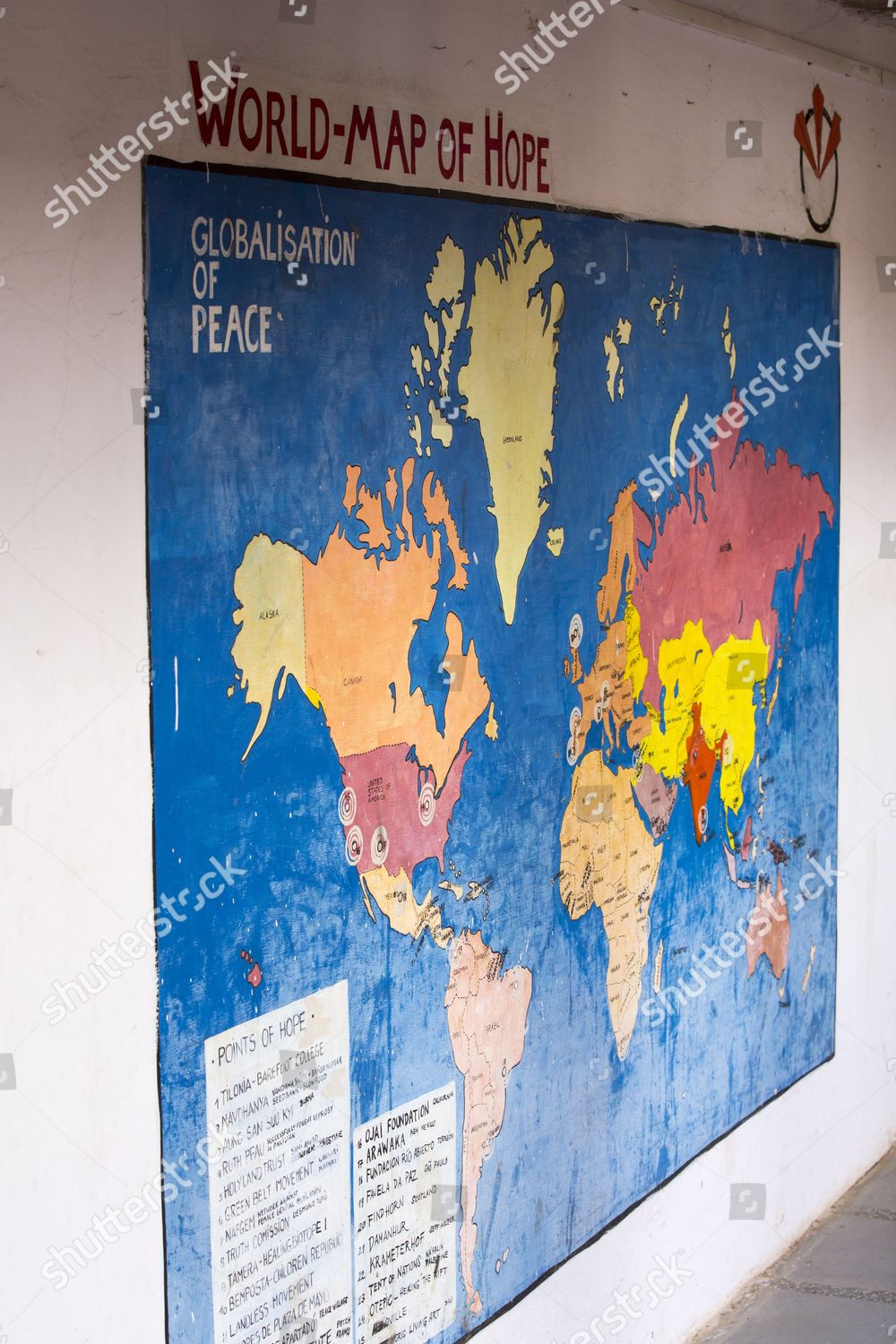 World Map Hope Barefoot College Rajasthan Editorial Stock Photo - Stock ...