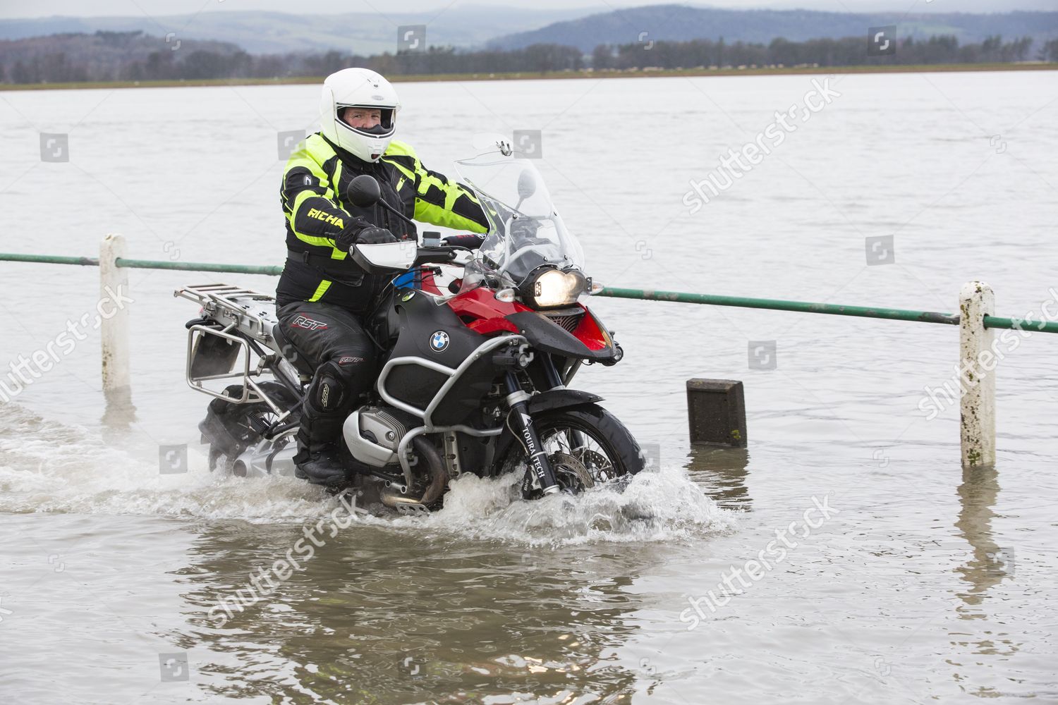 Bikers Travel Through Flood Waters On Editorial Stock Photo - Stock ...