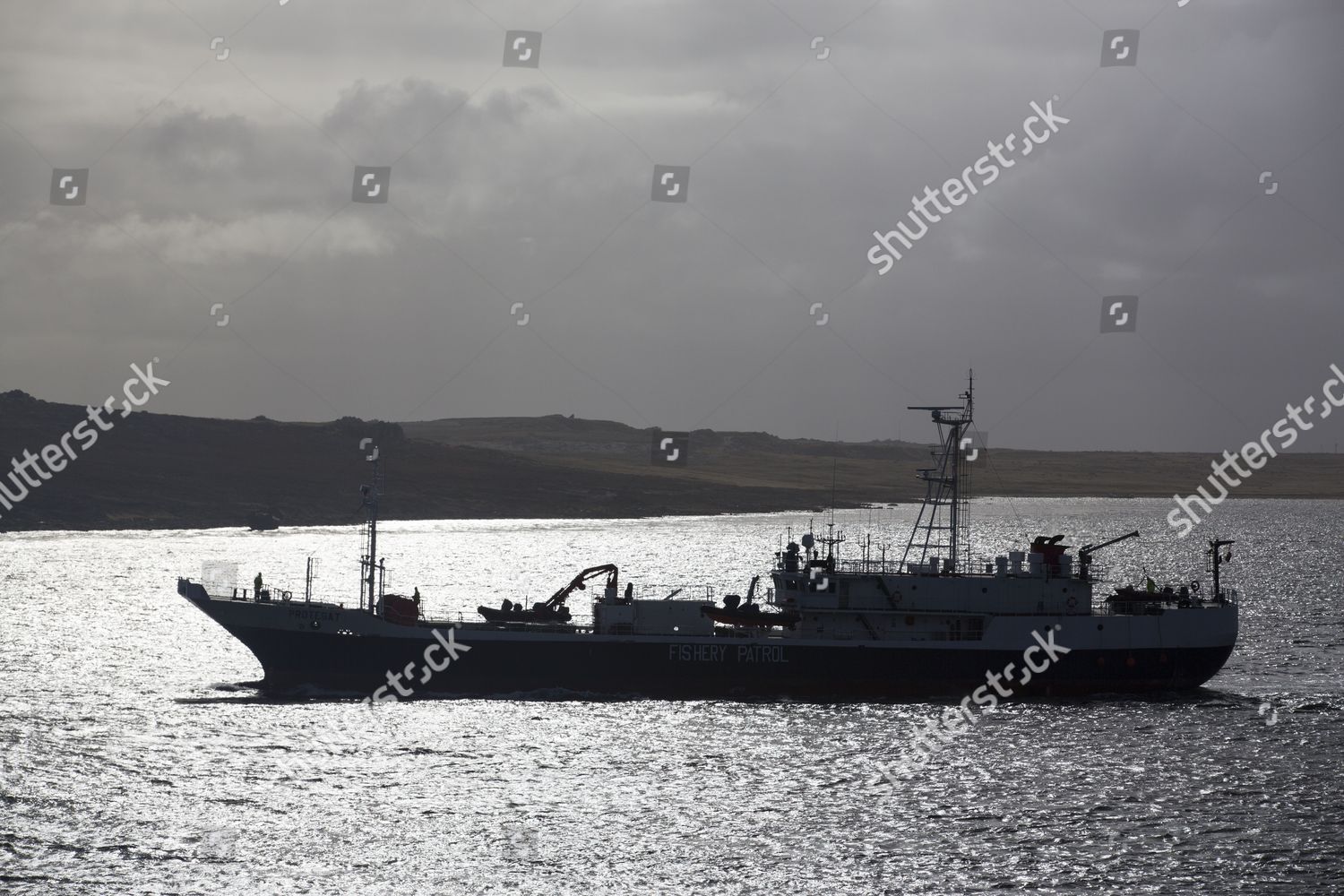 Fisheries Patrol Vessel Leaves Port Stanley Editorial Stock Photo ...