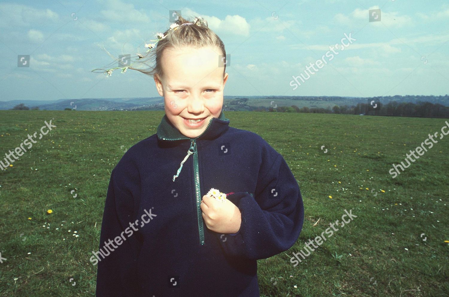 Girl Daisy Chain Hair Model Released Editorial Stock Photo - Stock ...