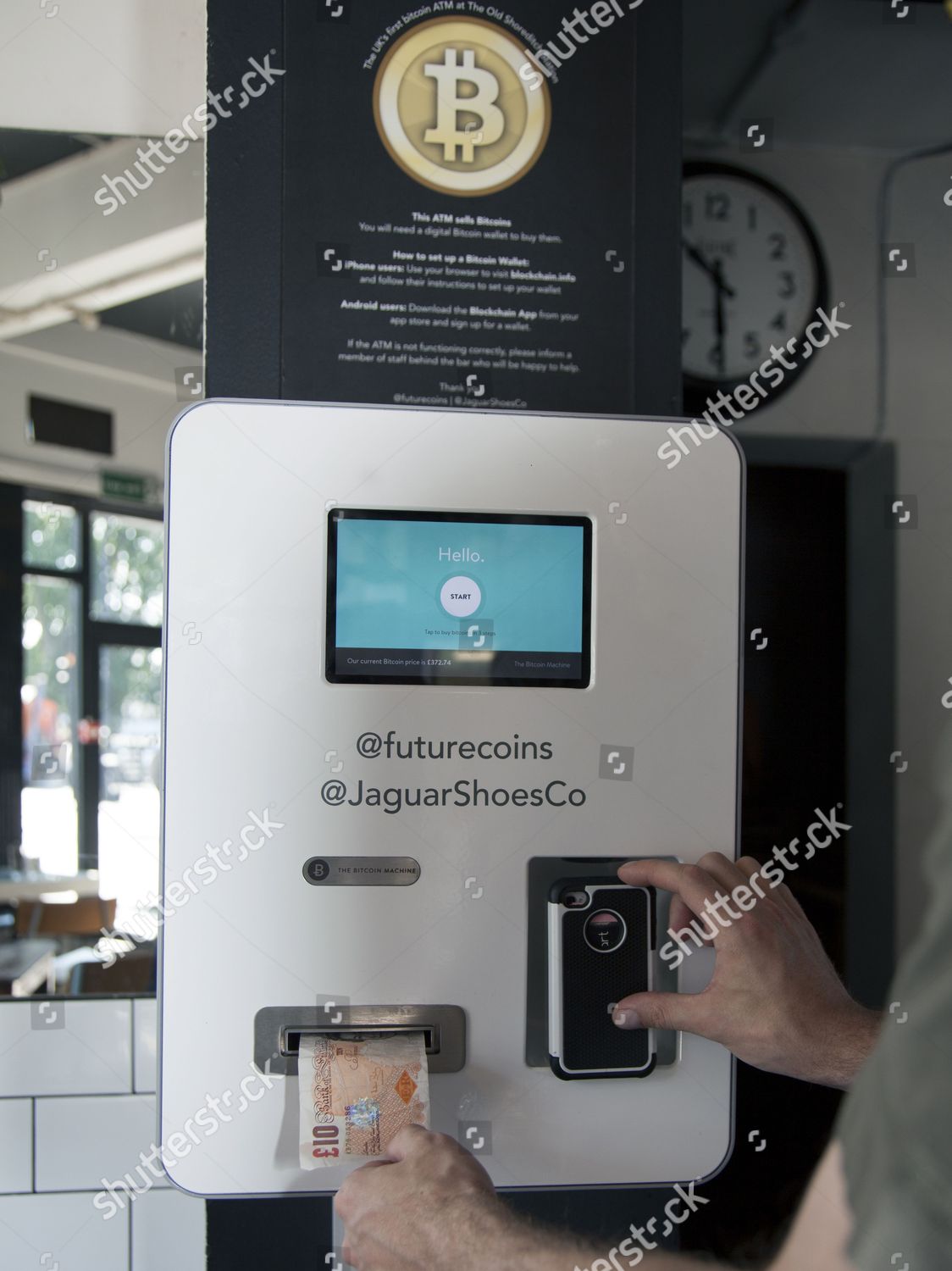 Bitcoin Atm Old Shoreditch Station Cafebar Editorial Stock Photo ...