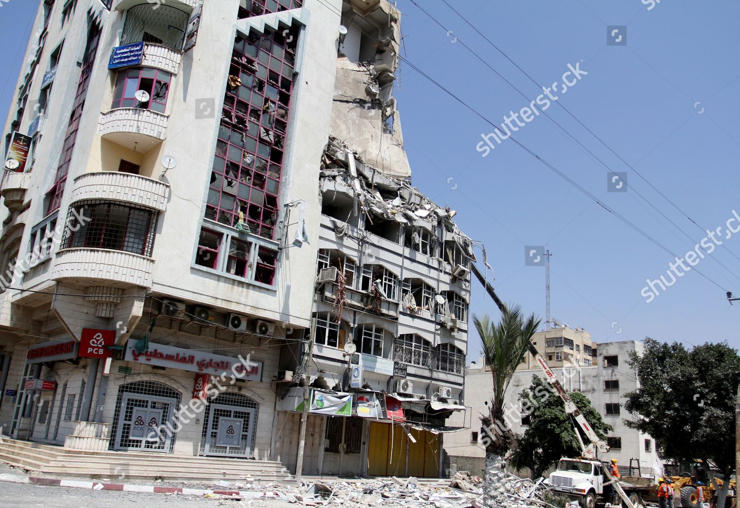 Destroyed Al Salam Building After Israeli Editorial Stock Photo - Stock ...