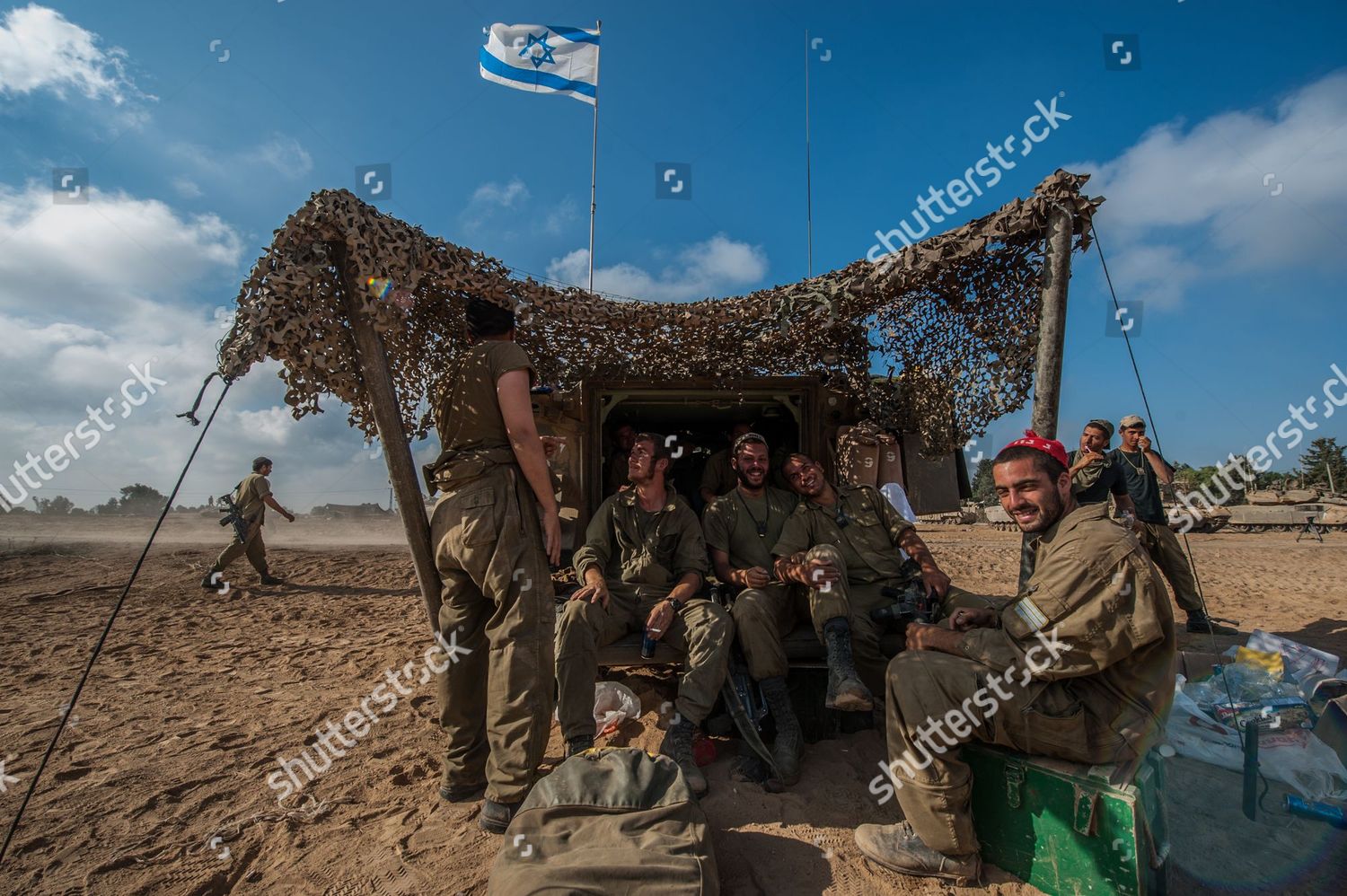 Israeli Soldiers Rest Southern Israel Bordering Editorial Stock Photo ...