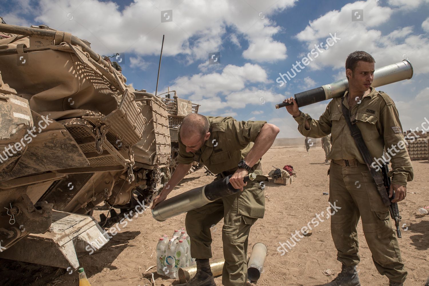 Israeli Soldiers Load Ammunitions Their Tanks Editorial Stock Photo ...