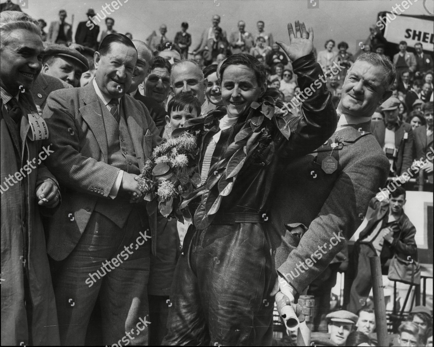 Motorcycle Racer Cromie Mccandless After Winning Editorial Stock Photo ...
