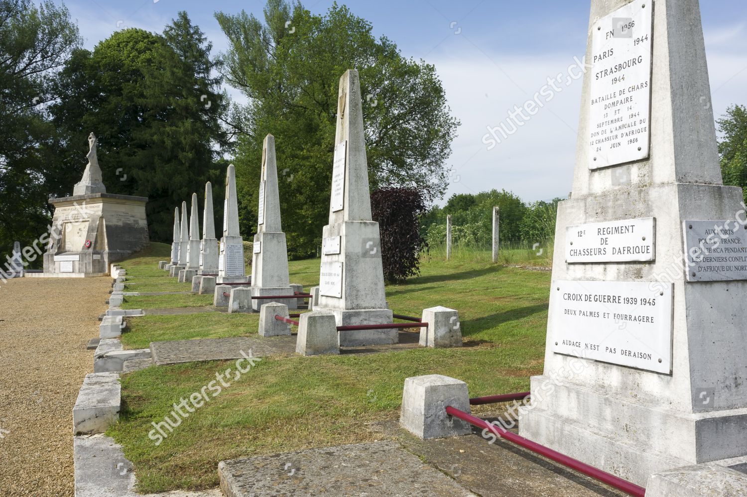 French Regimental Monuments World War Ii Editorial Stock Photo - Stock ...