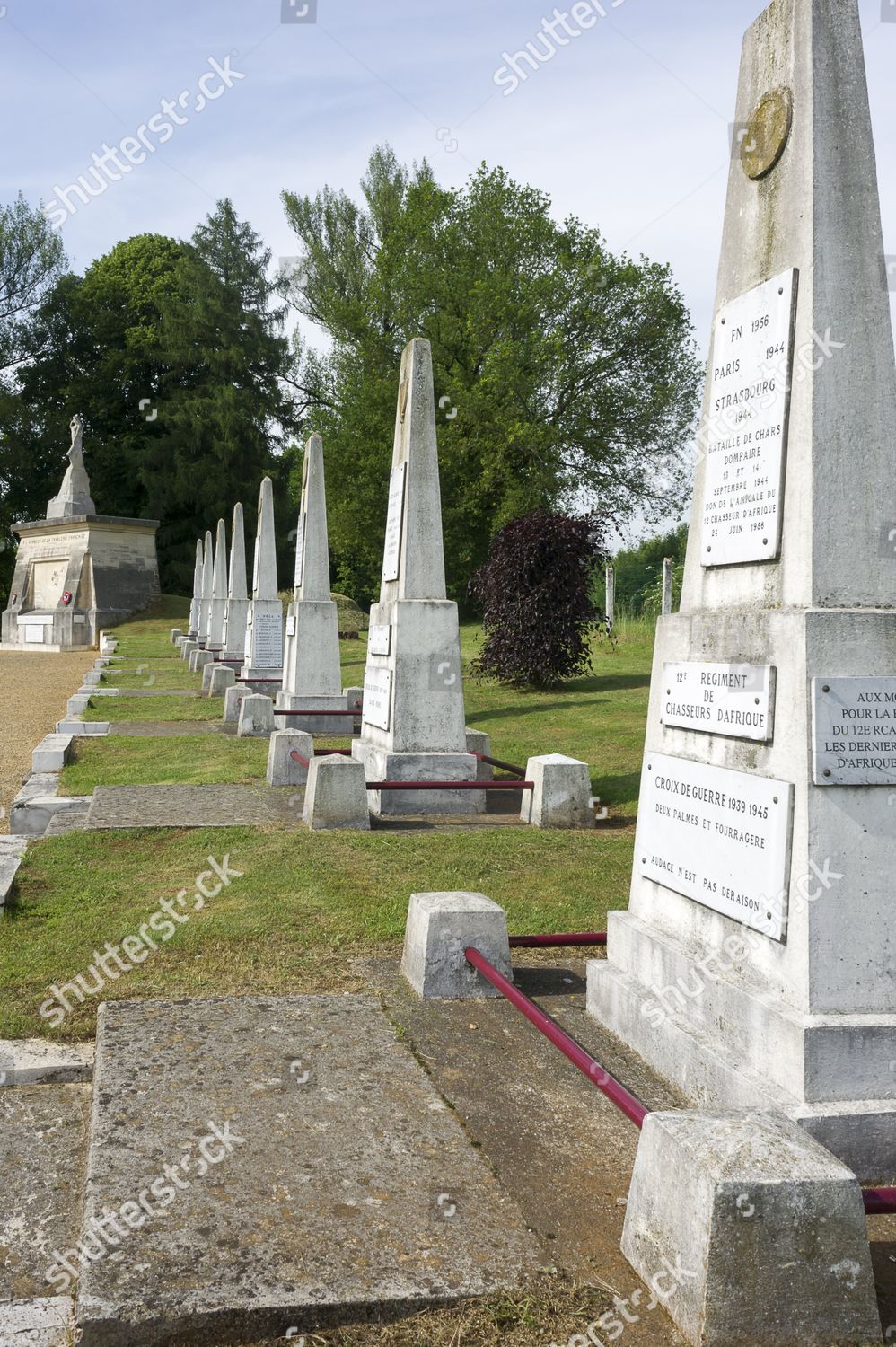 French Regimental Monuments World War Ii Editorial Stock Photo - Stock ...