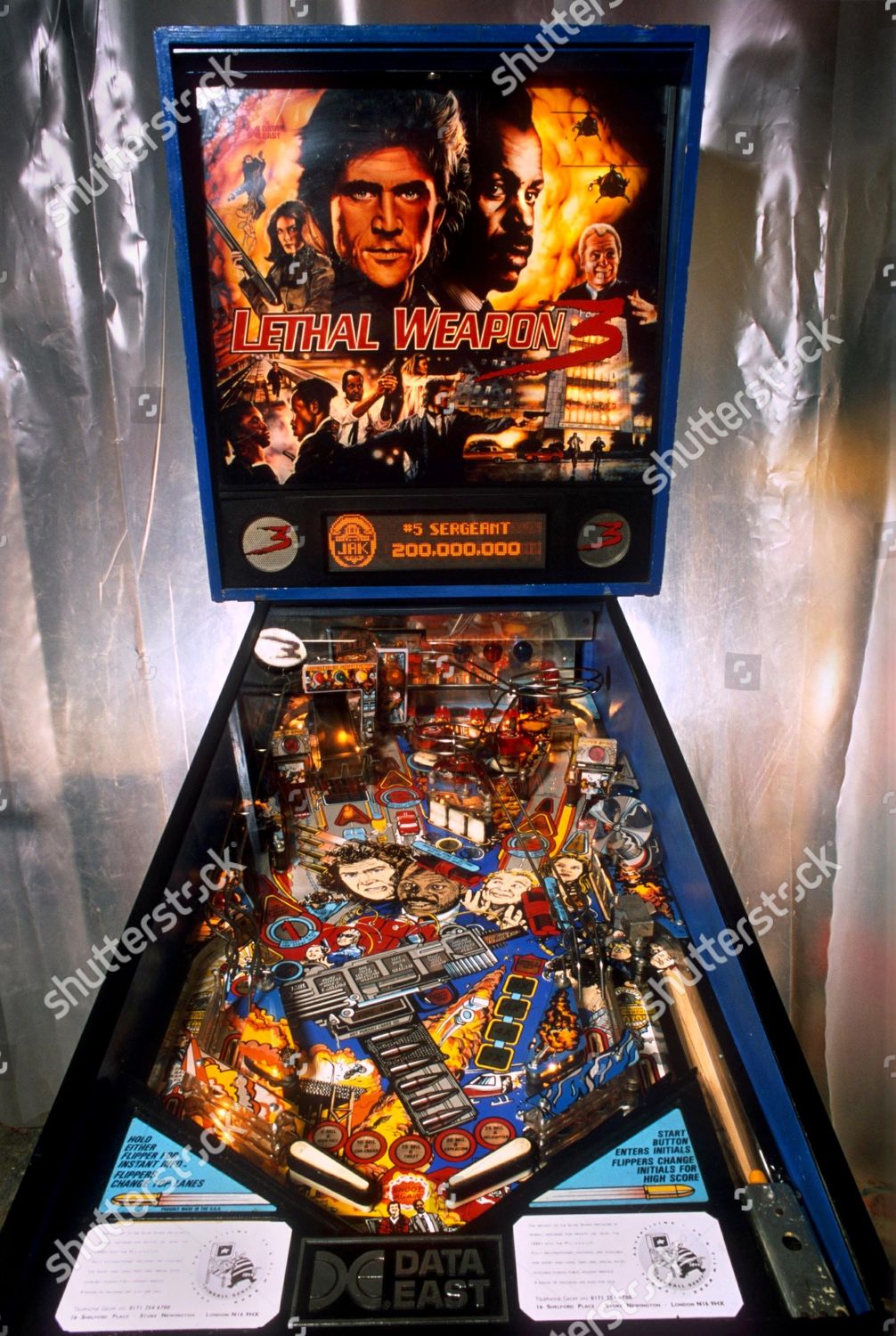 Lethal Weapon Three Pinball Machine Editorial Stock Photo - Stock Image ...