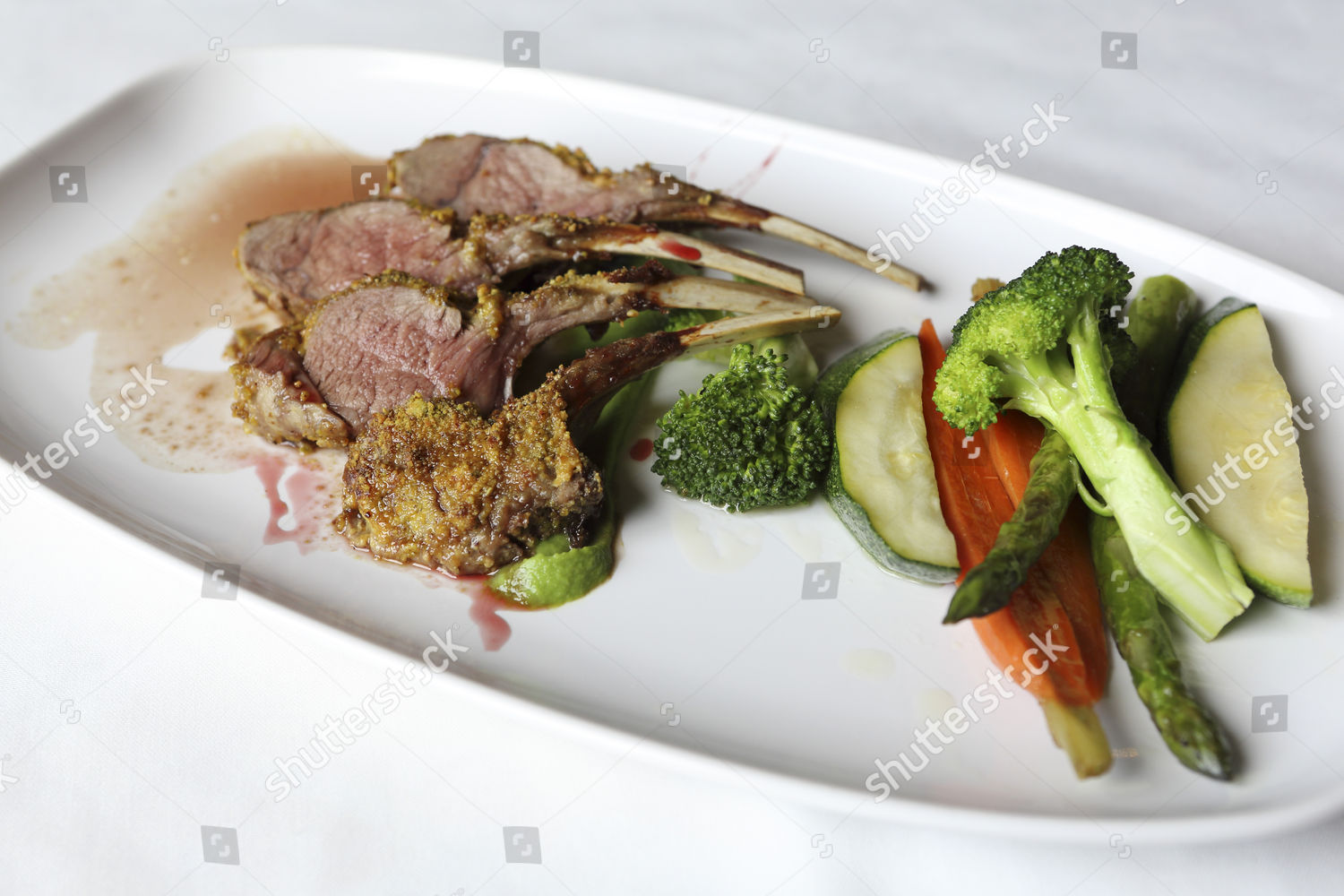 Roast Lamb Chops Spicy Coating Seasonal Editorial Stock Photo - Stock ...