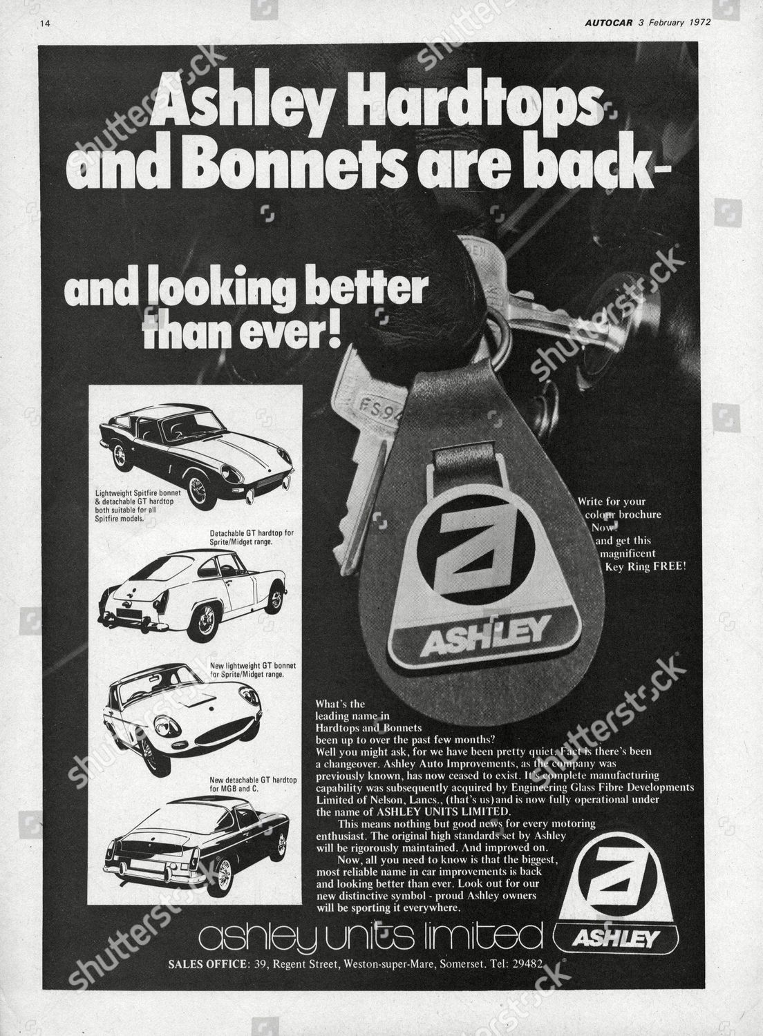 1972 Ashley Hardtops Editorial Stock Photo - Stock Image | Shutterstock