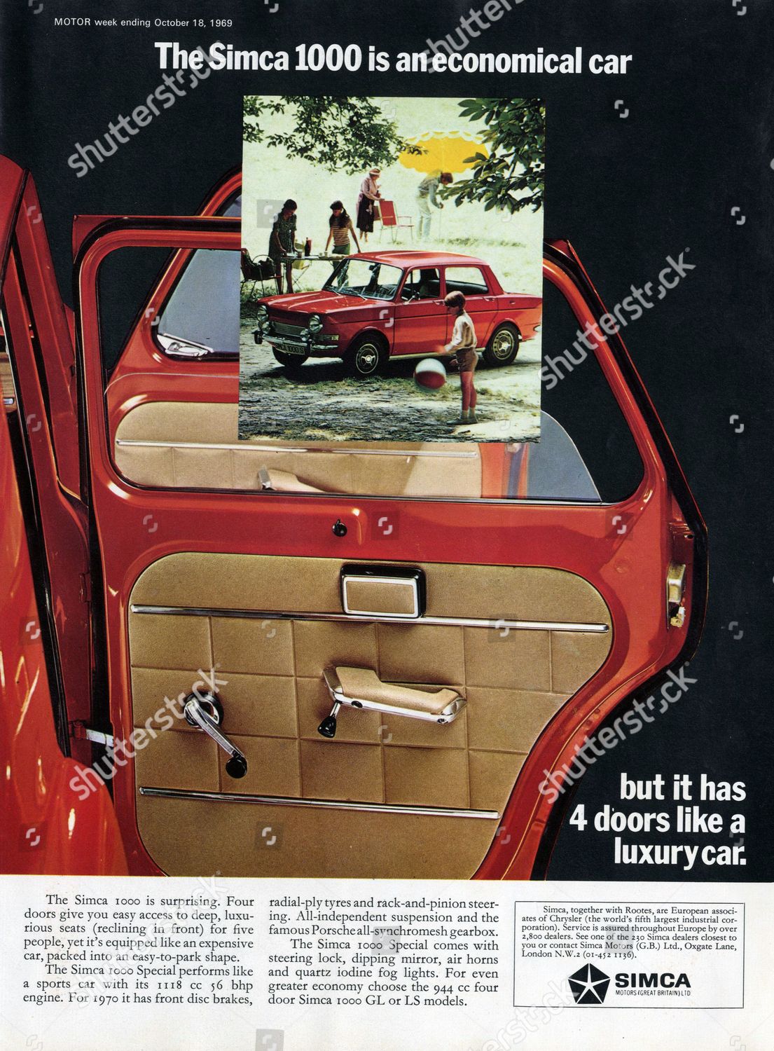 1969 Simca 1000 Editorial Stock Photo - Stock Image | Shutterstock