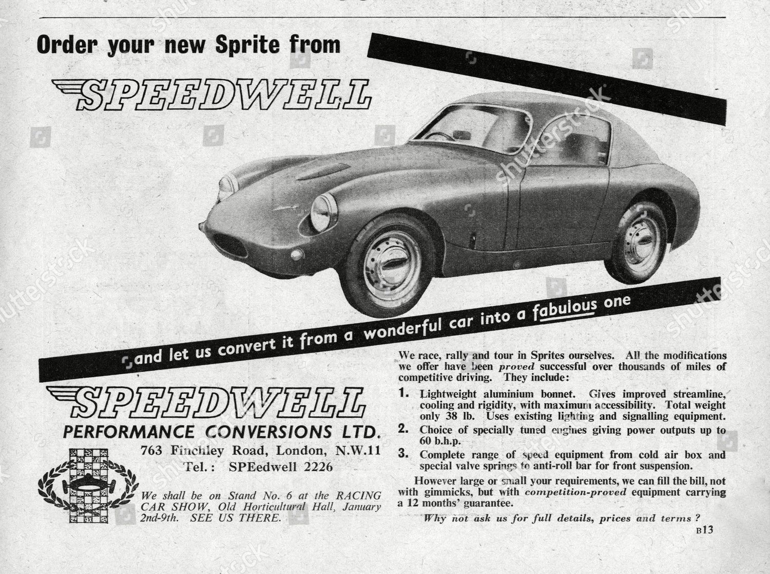 Austinhealey Sprite Speedwell Conversion Editorial Stock Photo - Stock ...