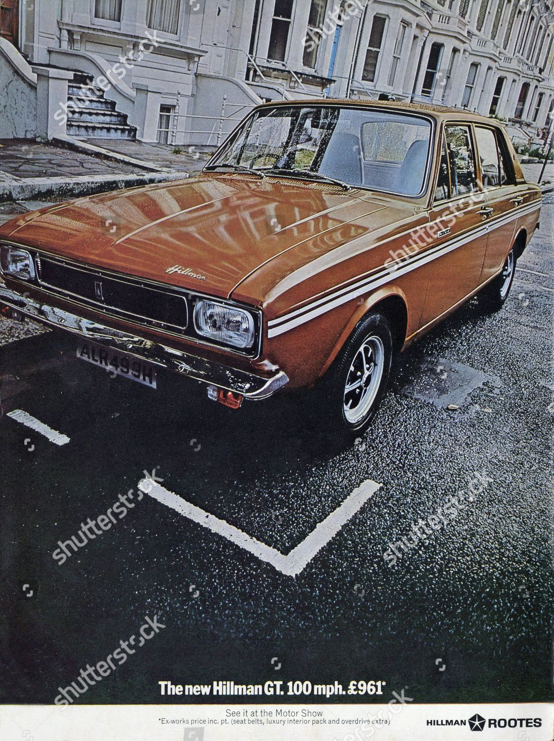 Hillman Gt Original Advert Editorial Stock Photo - Stock Image ...