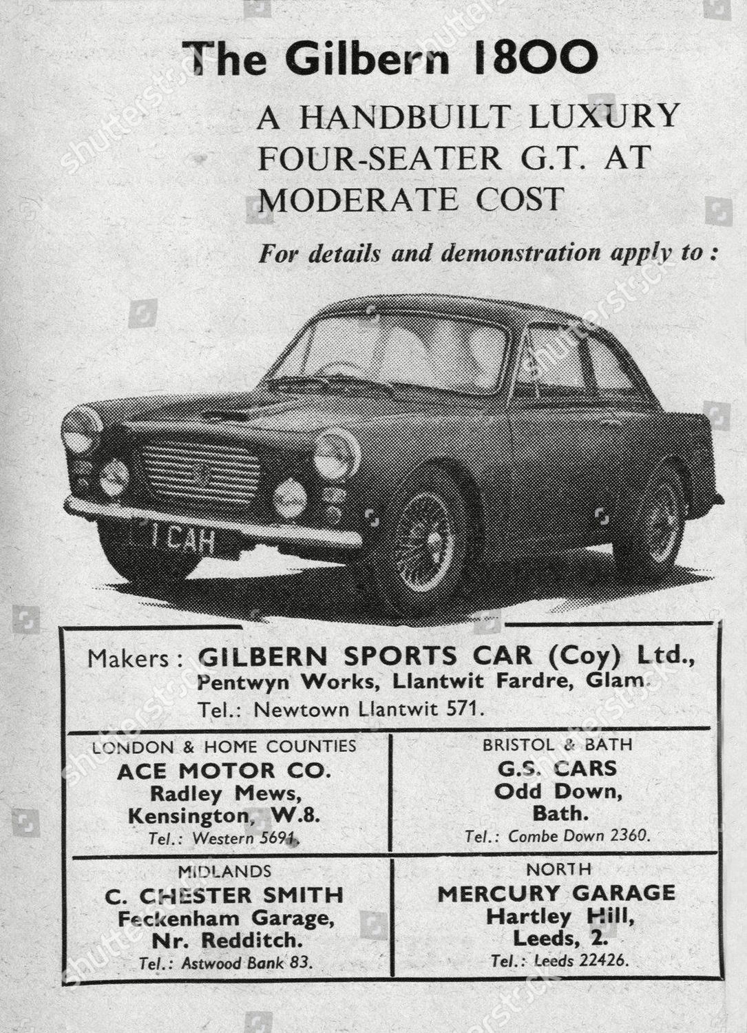 1964 Gilbern Gt Original Advert Editorial Stock Photo - Stock Image ...