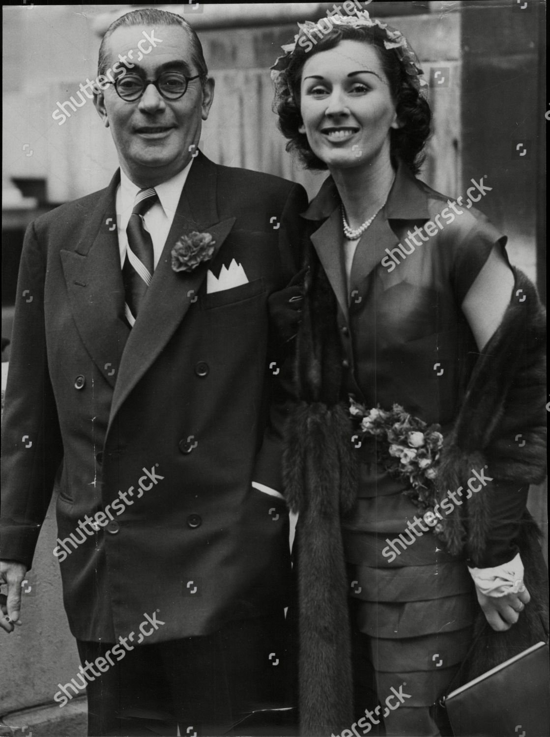 Bandleader Carroll Gibbons Actress Joan Alexis Editorial Stock Photo ...