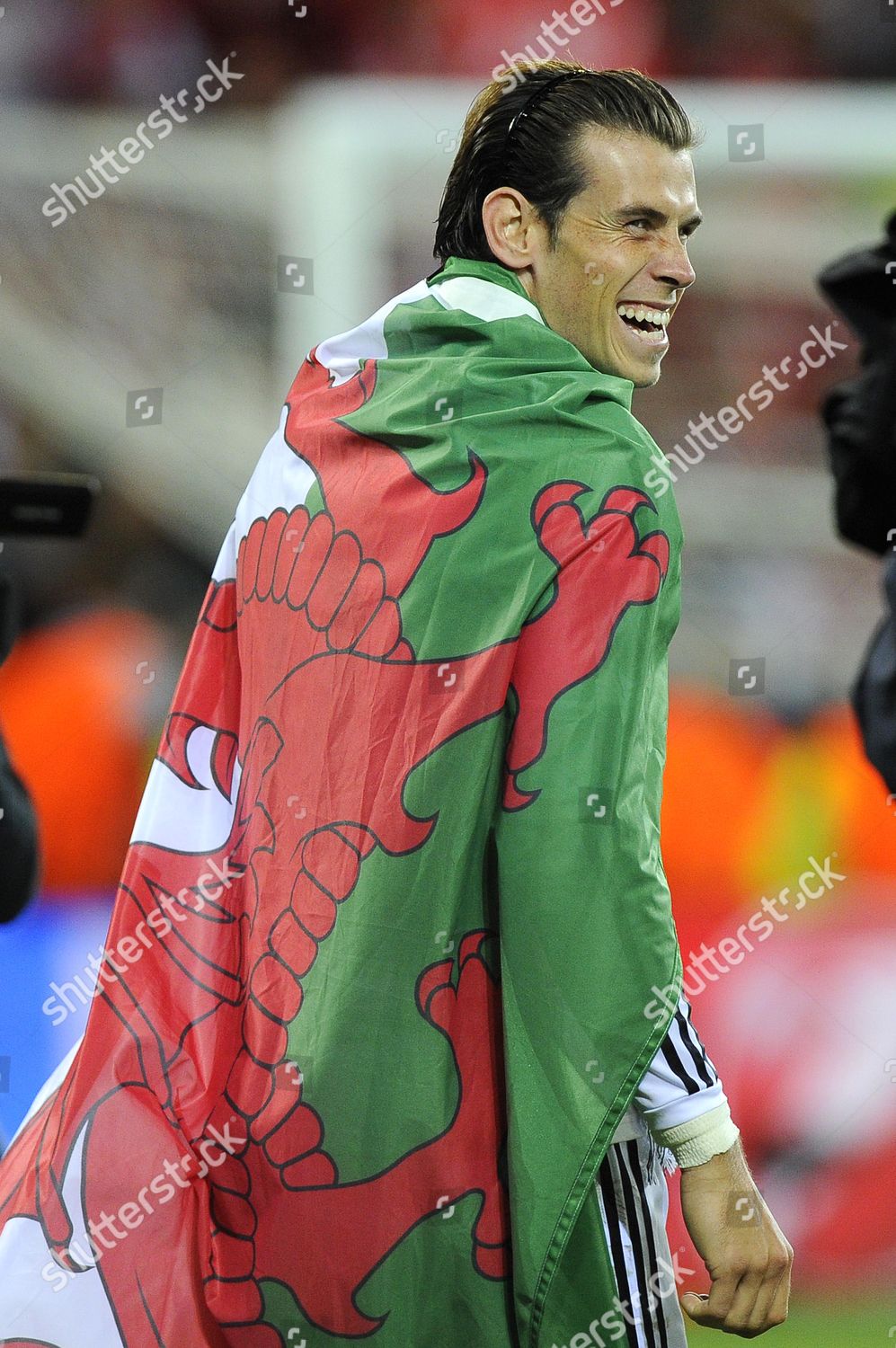 Real Madrids Gareth Bale Welsh Flag Editorial Stock Photo - Stock Image ...