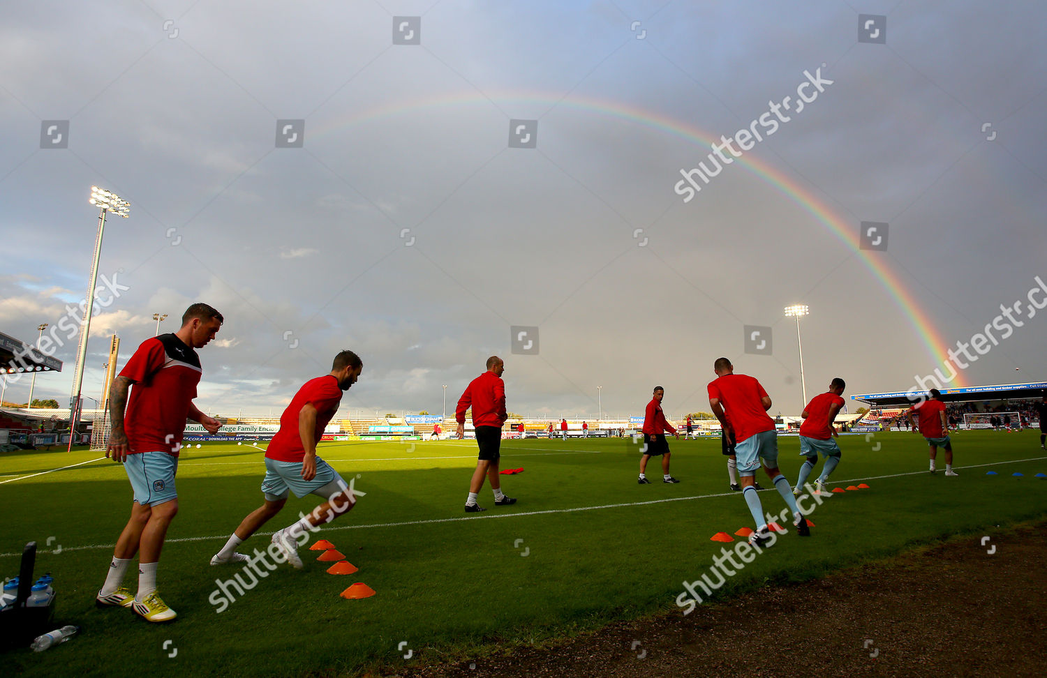 Rainbow Forms Over Sixfields Stadium Coventry Editorial Stock Photo ...