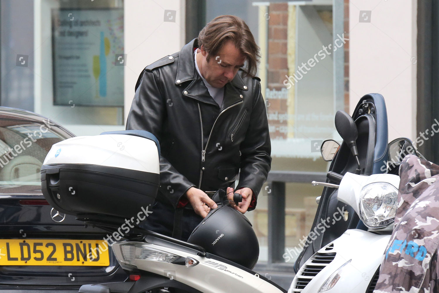 Jonathan Ross On His New Piaggio Editorial Stock Photo - Stock Image ...