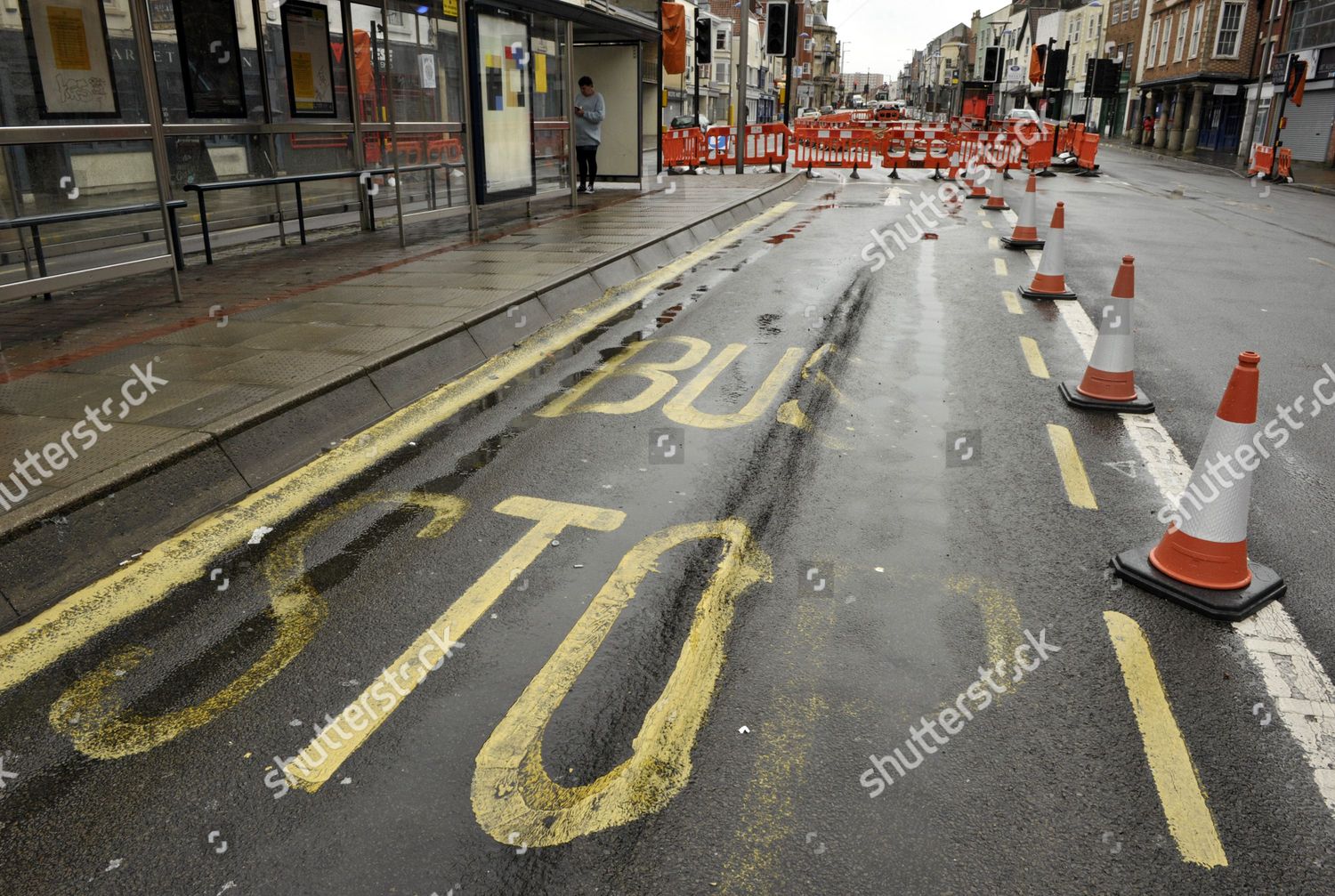 Old Bus Stop Ruts Road Editorial Stock Photo - Stock Image | Shutterstock