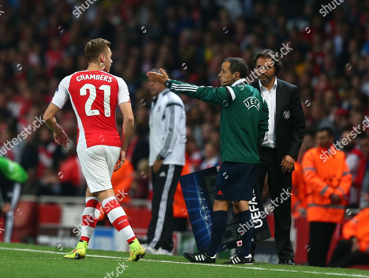Fourth Official Sends On Callum Chambers Editorial Stock Photo - Stock ...