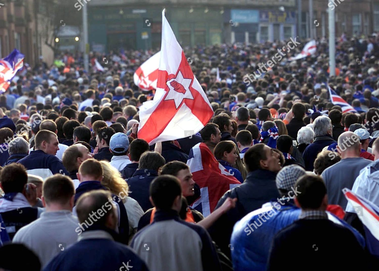 Rangers Fan Carries Red Hand Ulster Editorial Stock Photo - Stock Image ...
