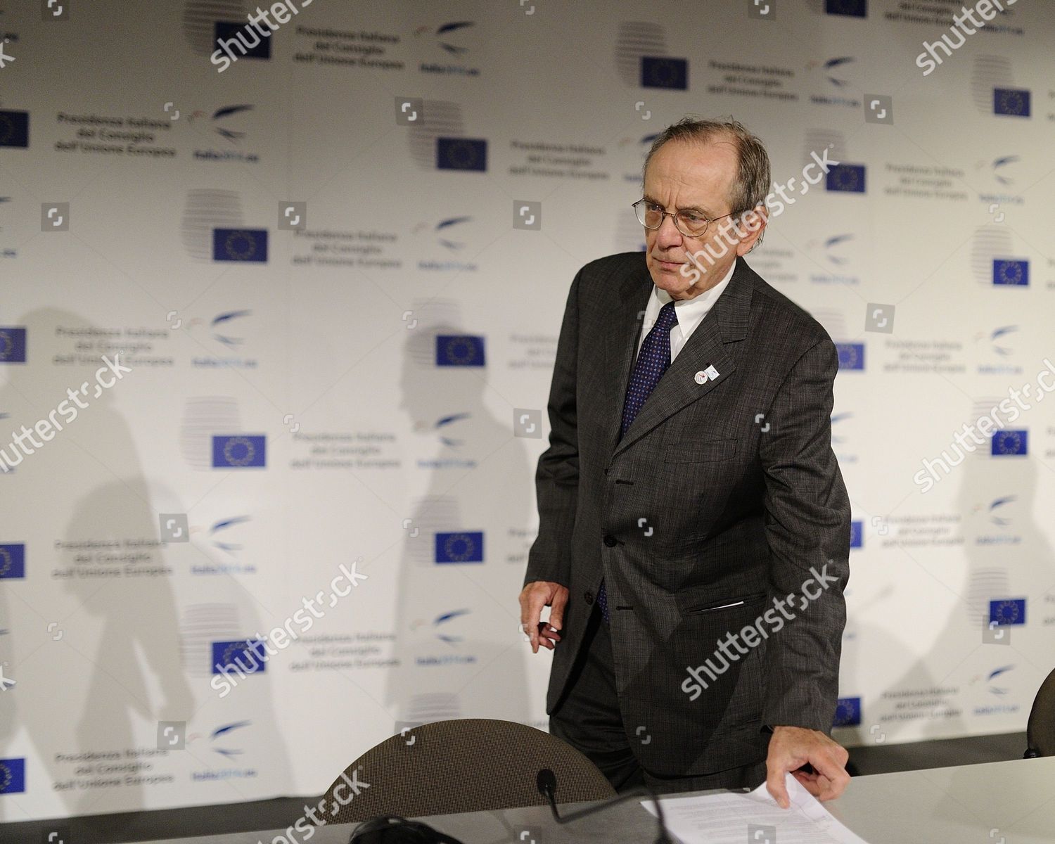 Pier Carlo Padoan Italian Economy Minister Editorial Stock Photo ...