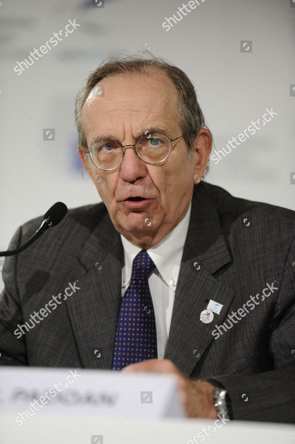 Pier Carlo Padoan Italian Economy Minister Editorial Stock Photo ...