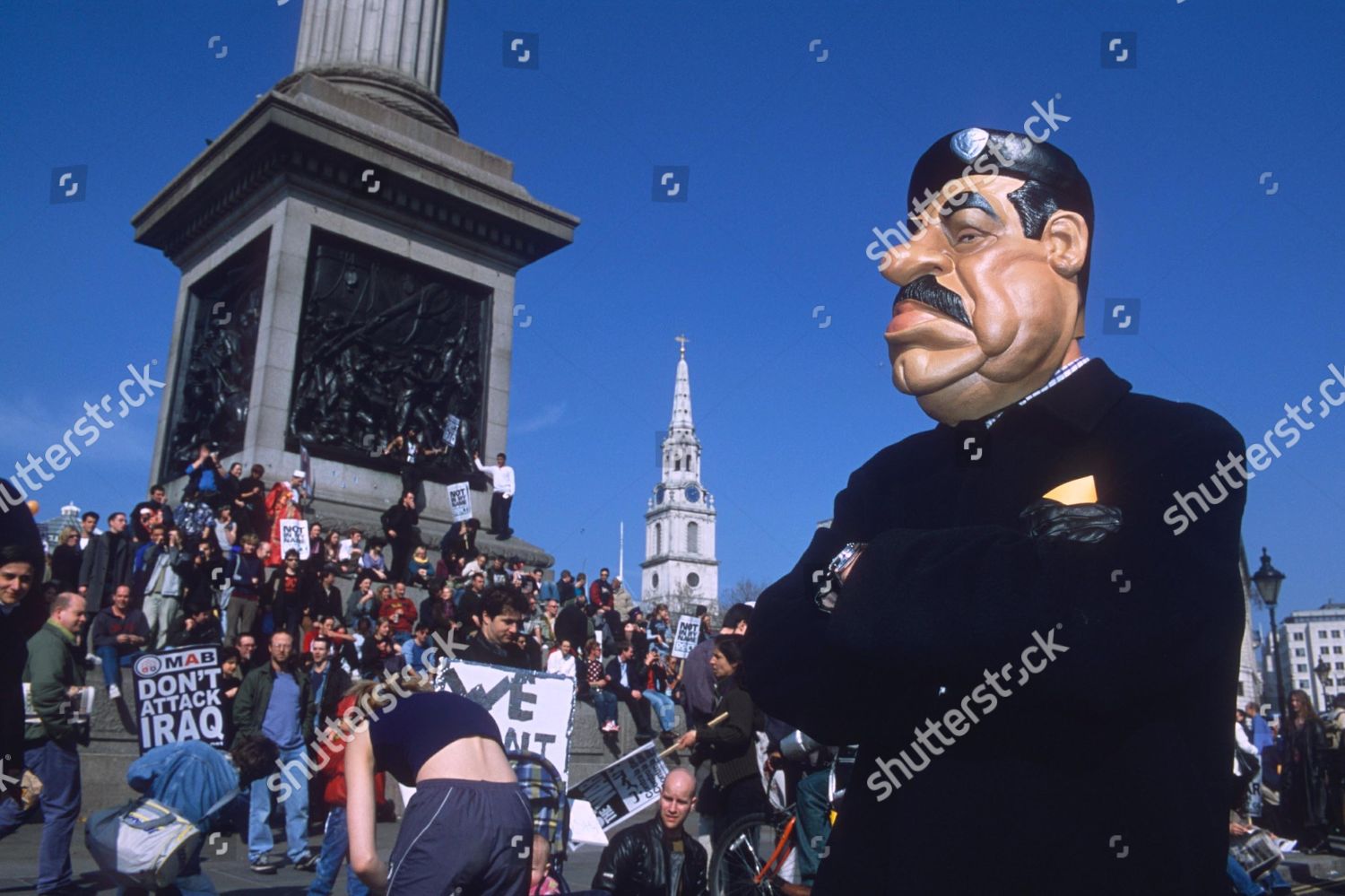 Protester Saddam Hussein Mask Editorial Stock Photo - Stock Image ...