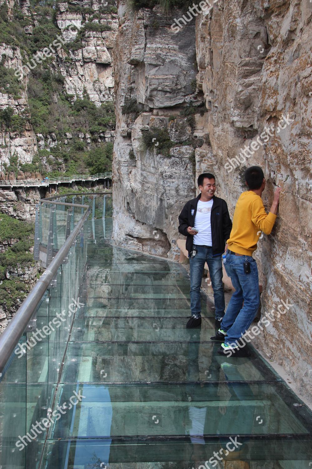 People Walk Along Glass Path Editorial Stock Photo - Stock Image ...