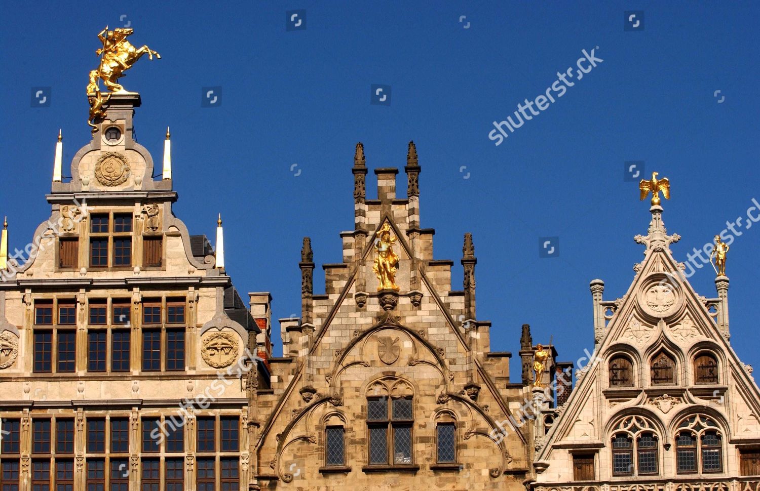 Roof Sculptures On Grand Place Editorial Stock Photo - Stock Image ...