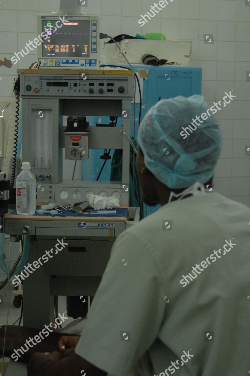 Model Released Anaesthetist Watching Vital Signs Editorial Stock Photo ...