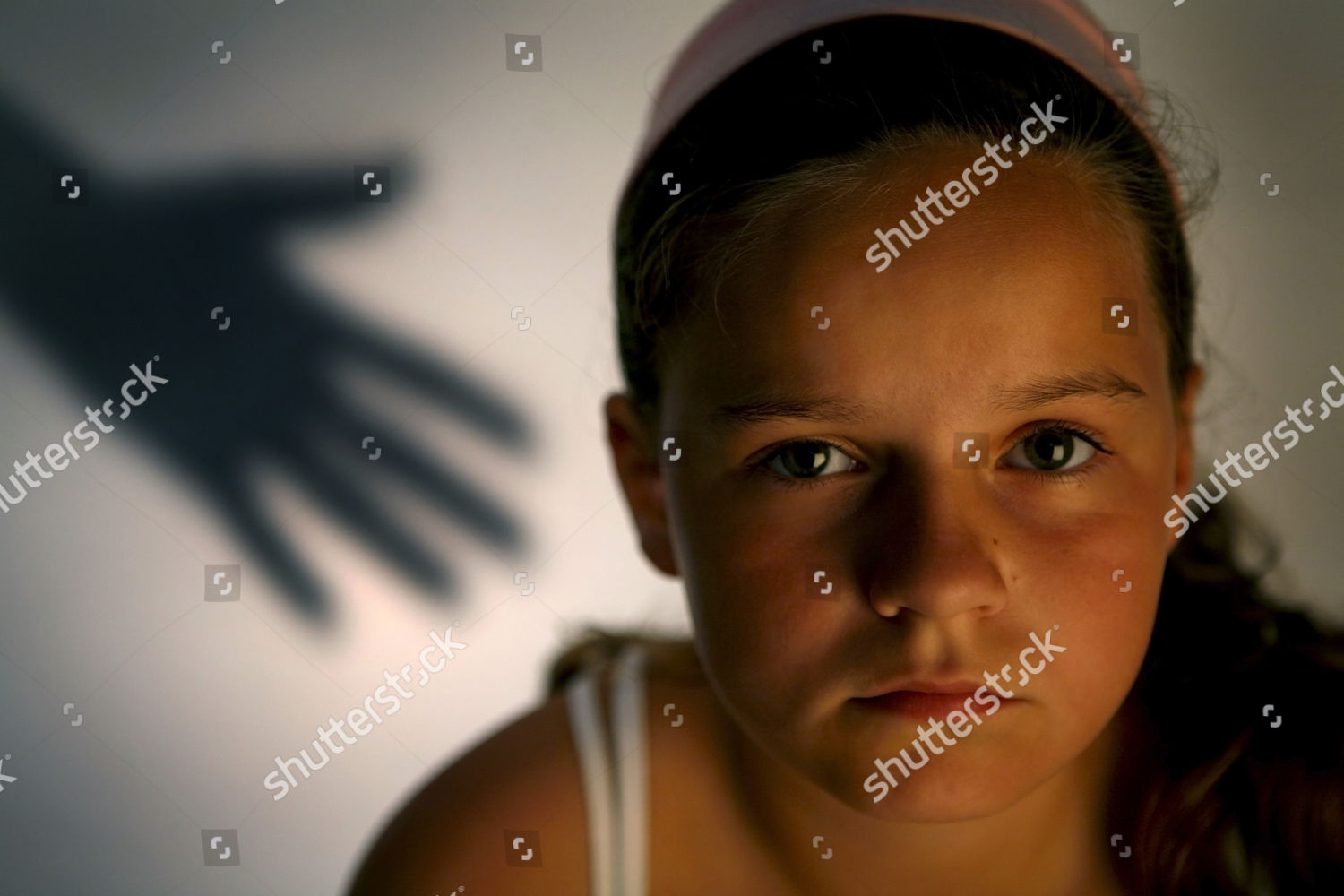 Model Released Young Girl Cowering Away Editorial Stock Photo - Stock ...